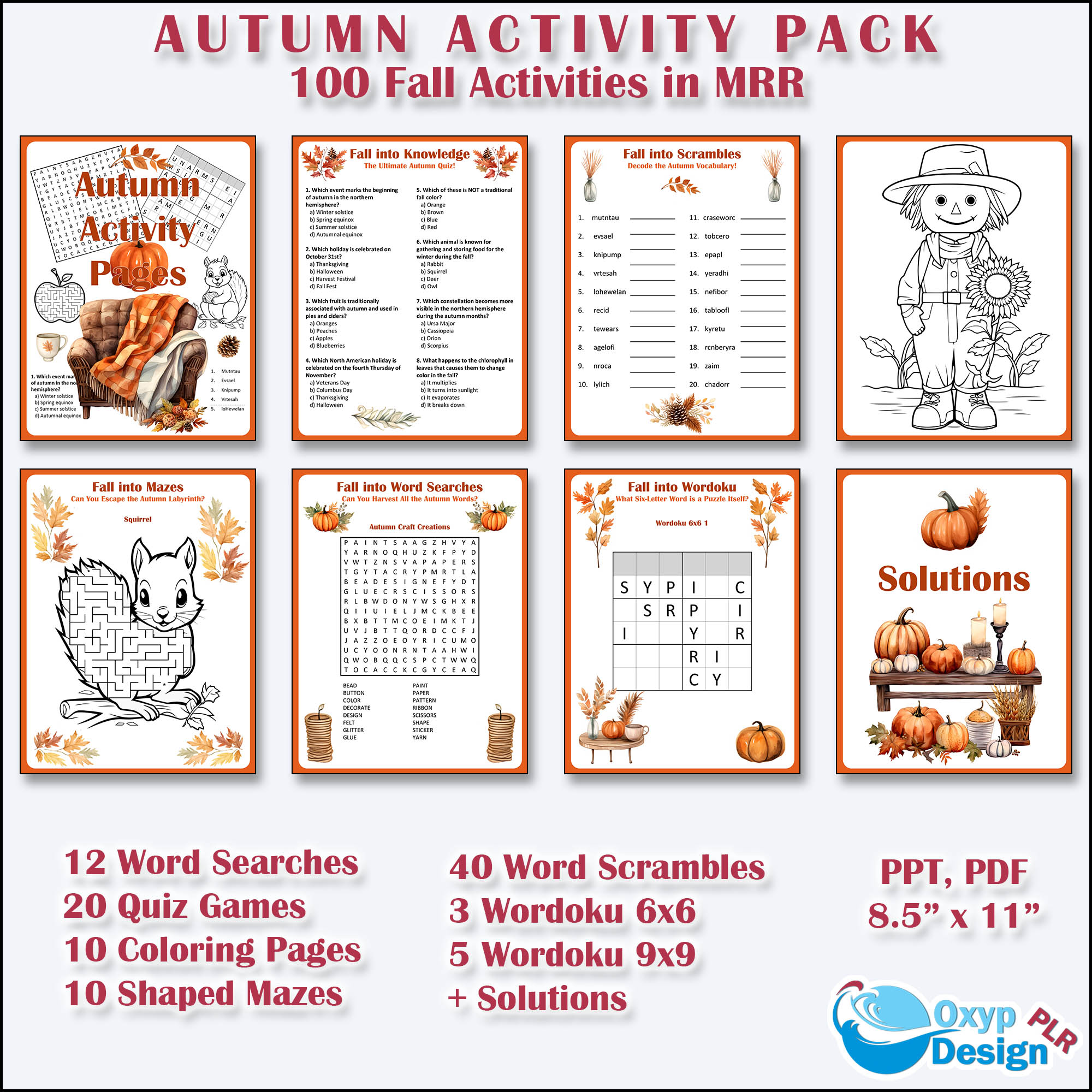 Autumn Activity Pack in MRR